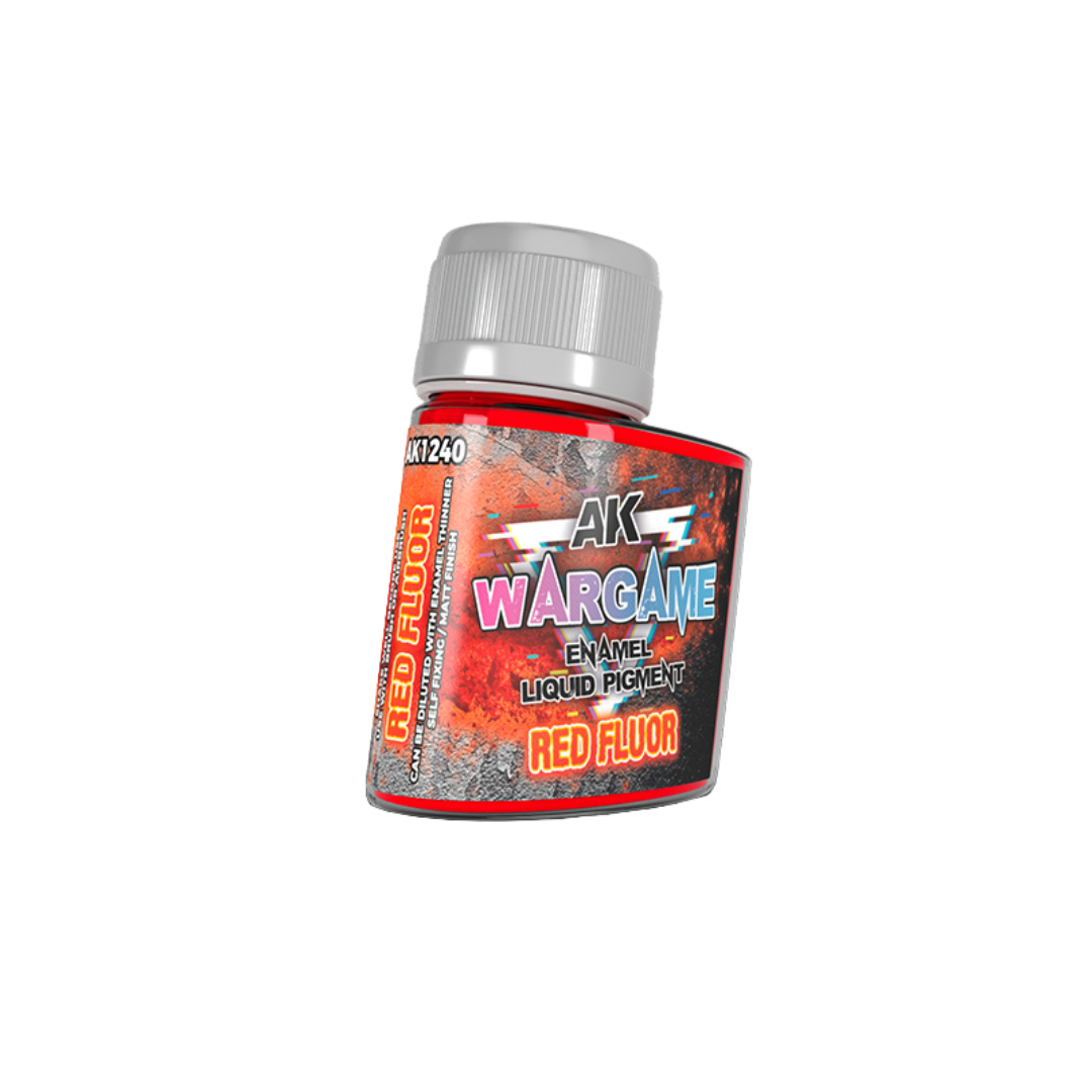 AK Interactive - Wargame - Enamel Liquid Pigments - Fluorescent Red (3 ...