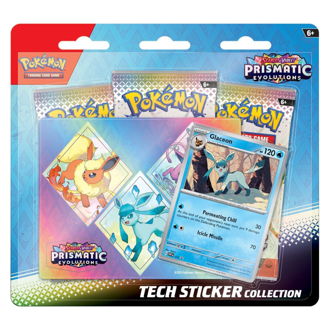 POKEMON - PRISMATIC EVOLUTIONS - TECH STICKER COLLECTION - 3 PACK ...